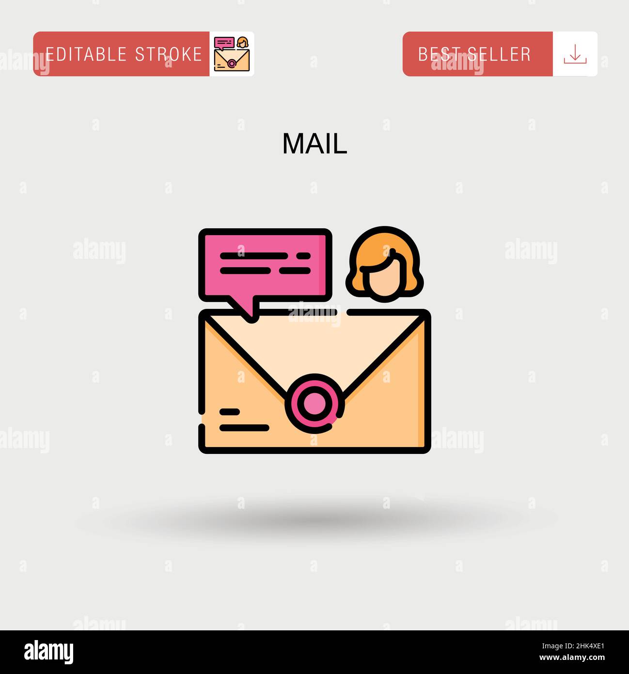 Mail Simple vector icon Stock Vector Image & Art - Alamy