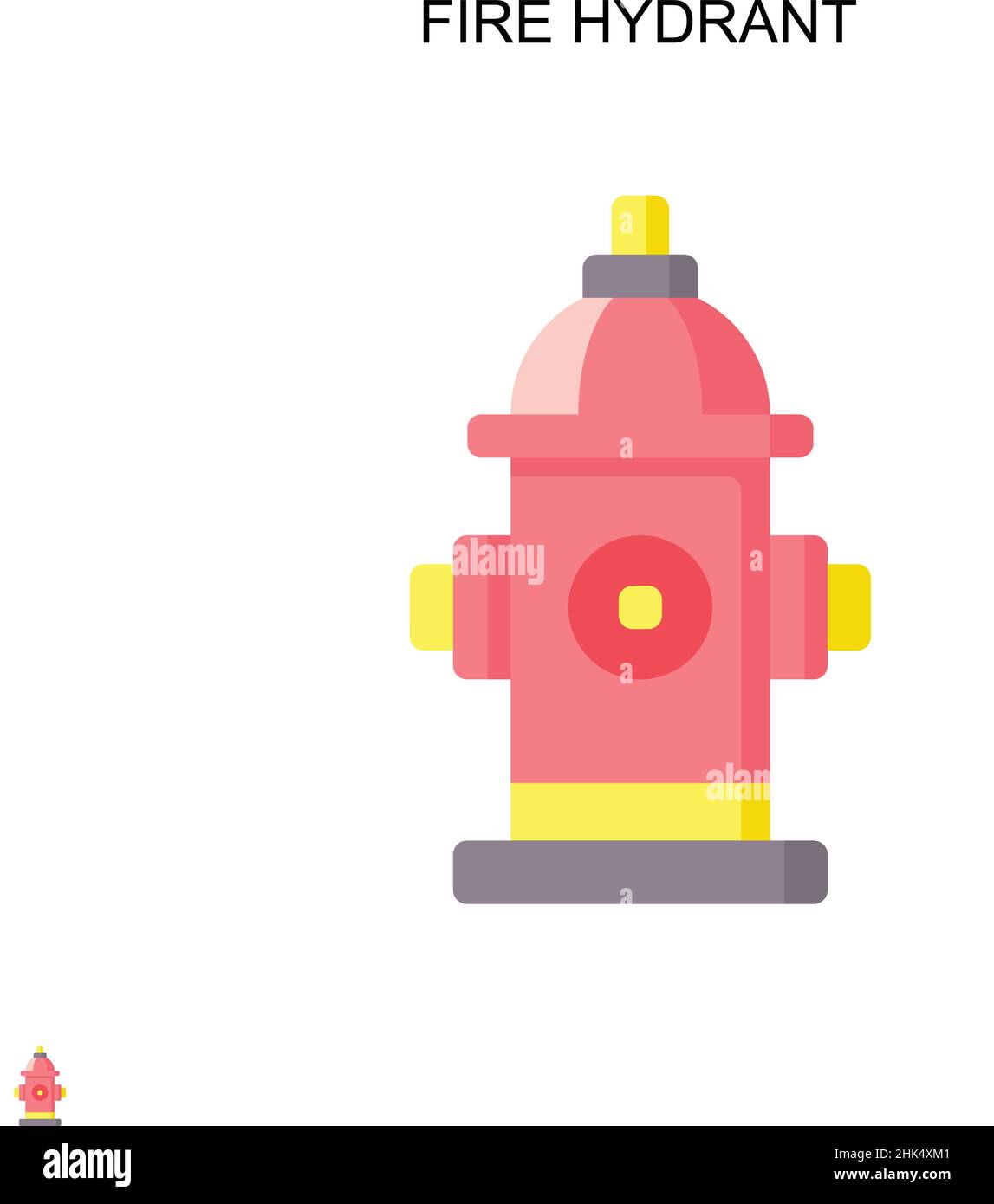 Fire hydrant Simple vector icon. Illustration symbol design template ...