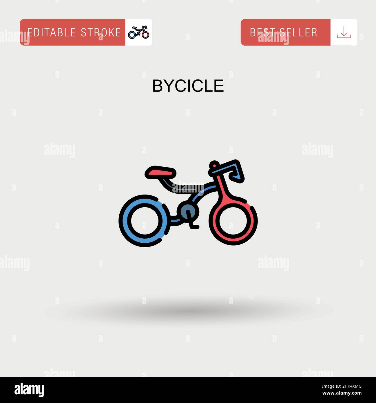 Bycicle Simple vector icon Stock Vector Image & Art - Alamy