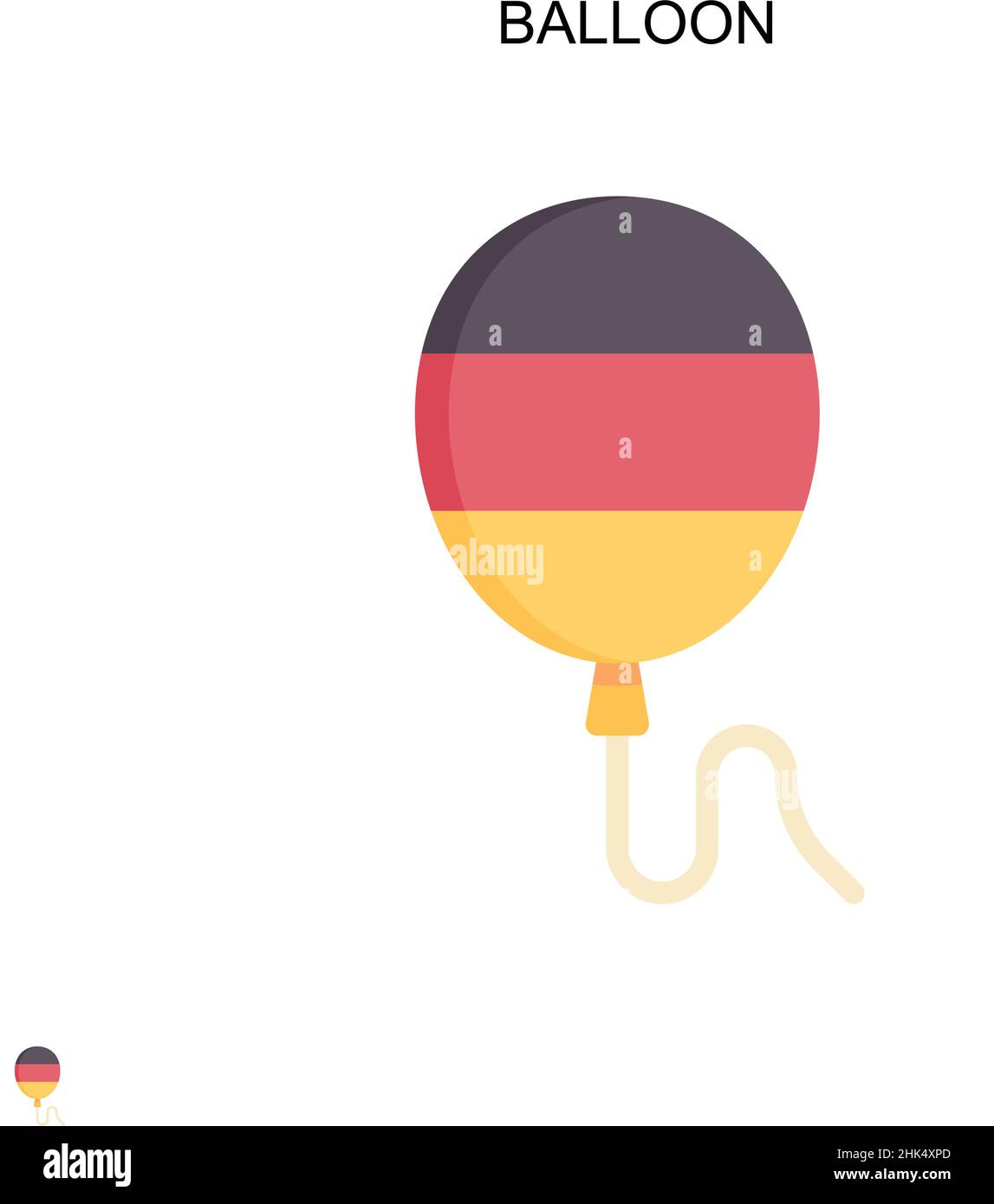 Balloon Simple vector icon. Illustration symbol design template for web ...