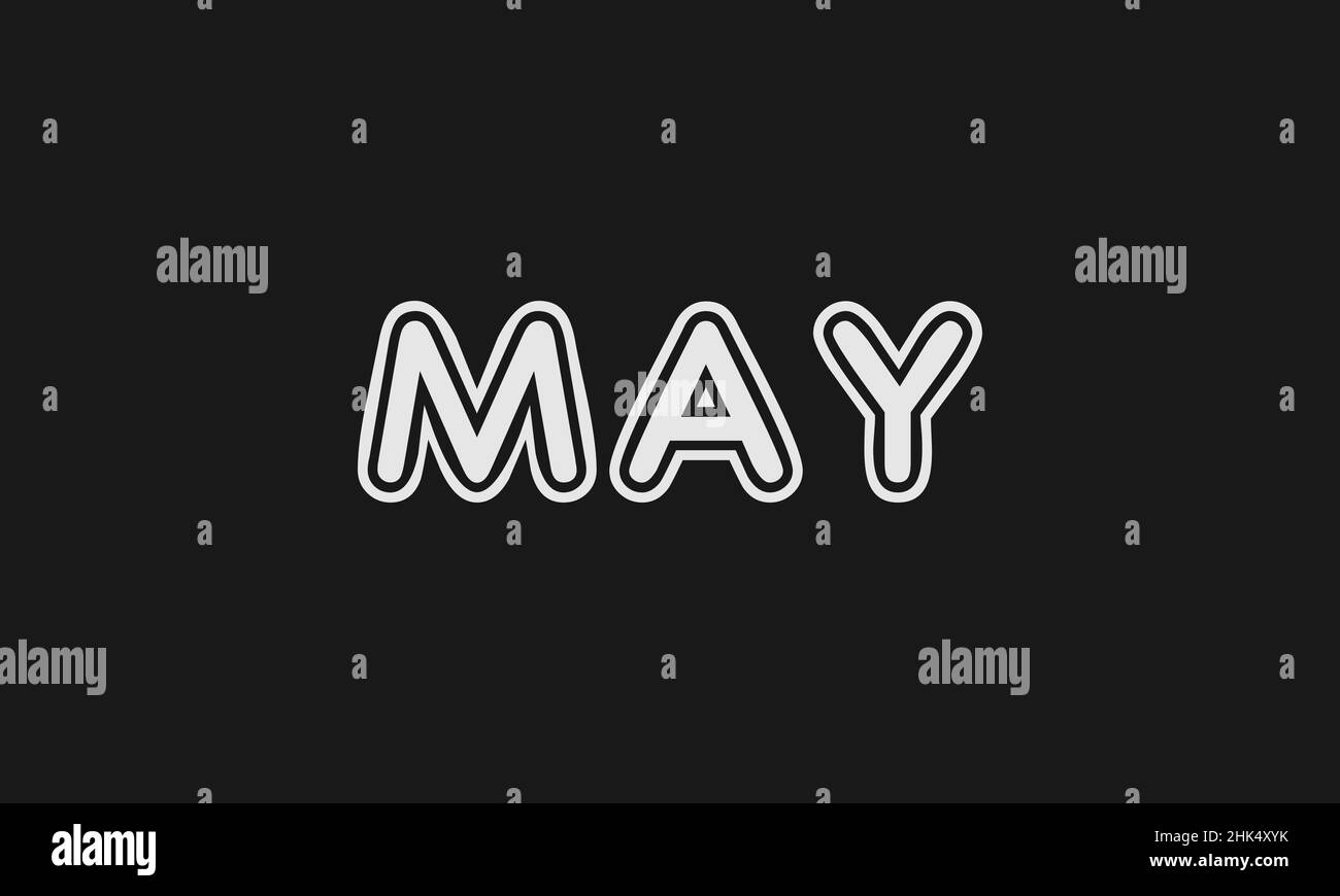 Word MAY in letters - Initial vector design - Premium Icon, Logo vector ...