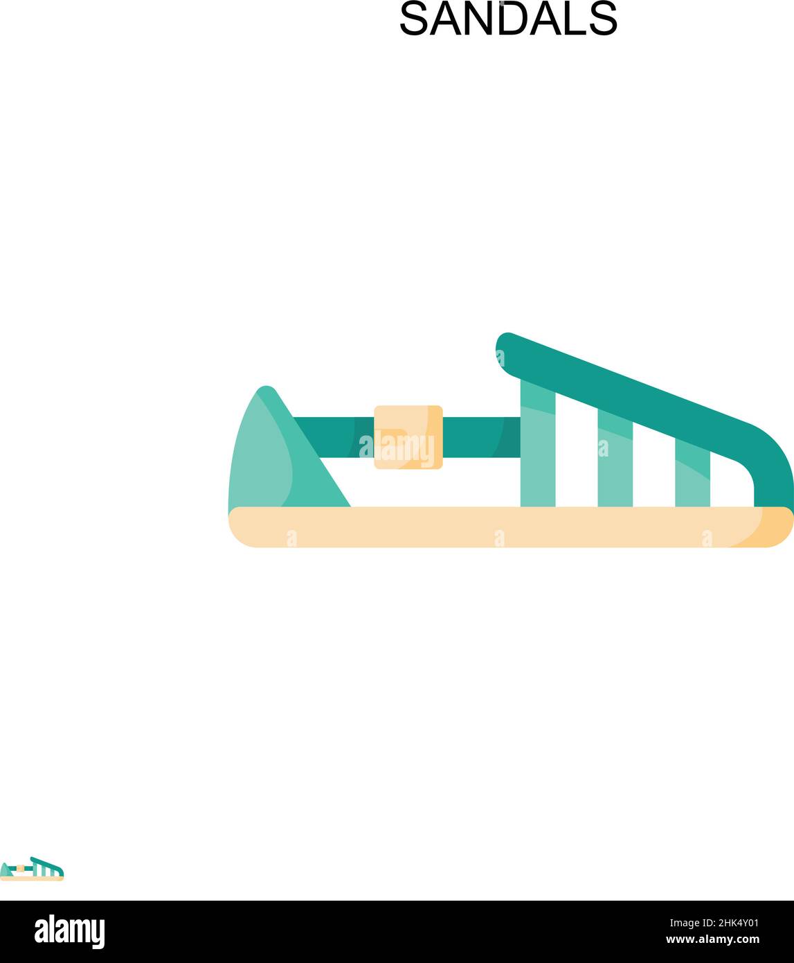 Sandals Simple vector icon. Illustration symbol design template for web ...