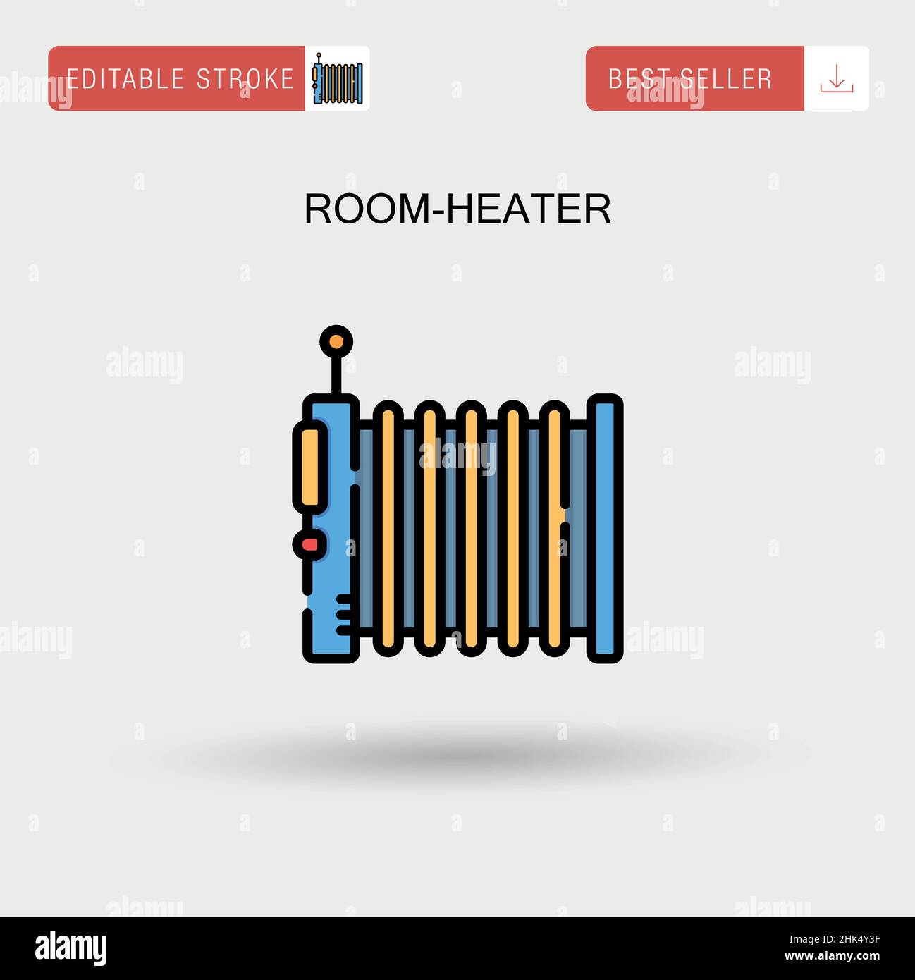 Room-heater Simple vector icon Stock Vector Image & Art - Alamy