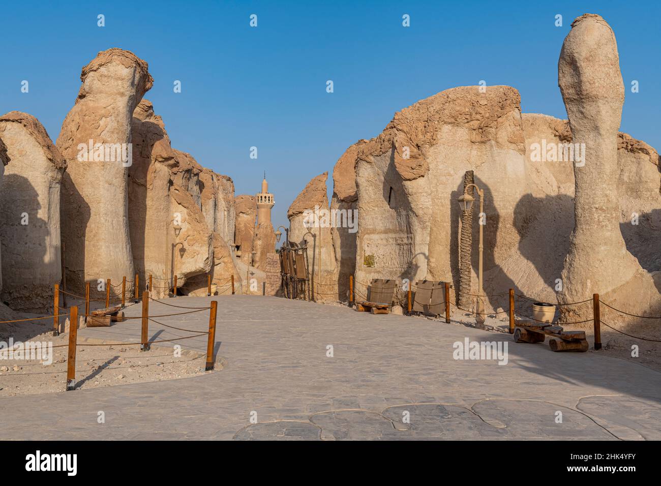 Entrance to the Al Qarah mountain, Al Ahsa (Al Hasa) Oasis, UNESCO ...