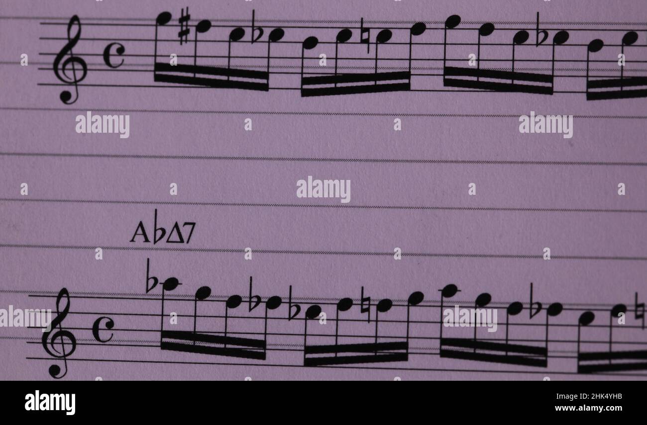 Close up sheet music hi-res stock photography and images - Alamy