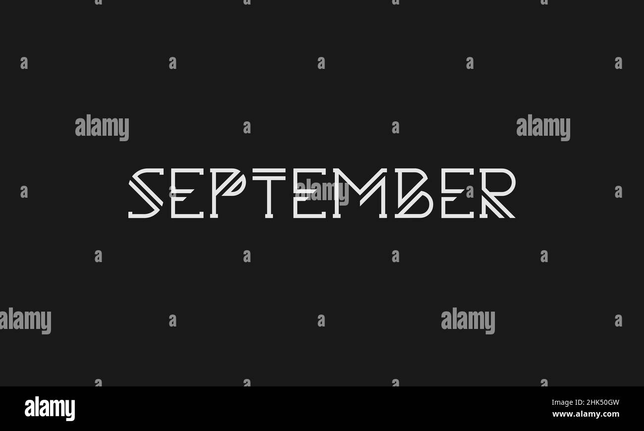 Word SEPTEMBER in letters - Initial vector design - Premium Icon, Logo ...