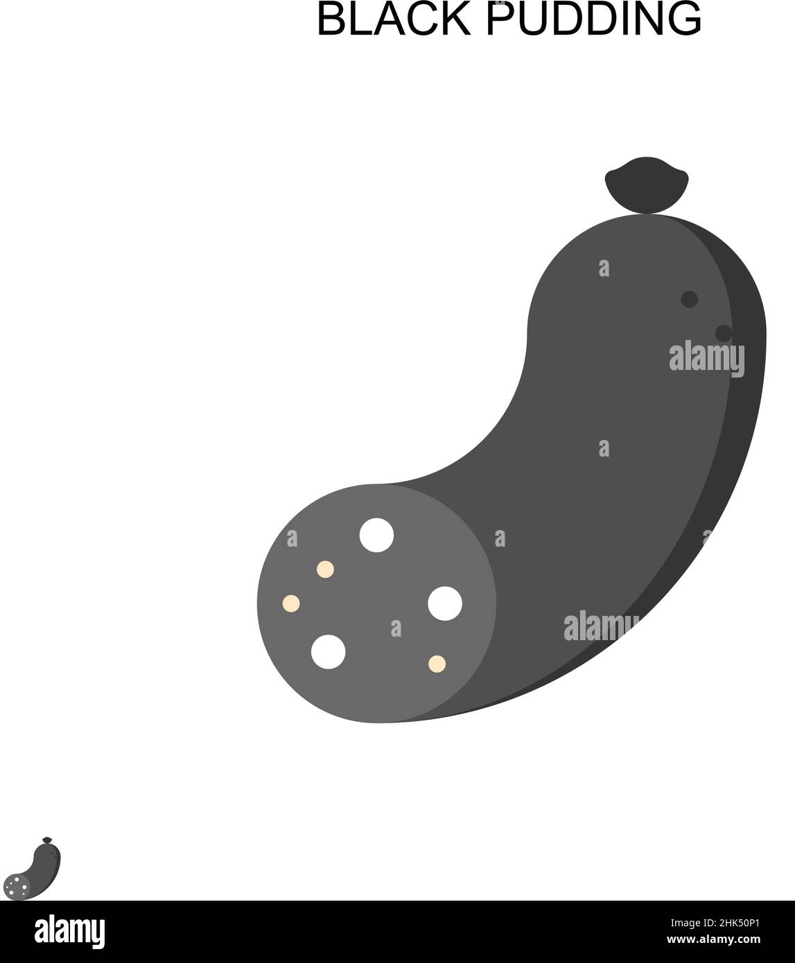 Black pudding Simple vector icon. Illustration symbol design template ...