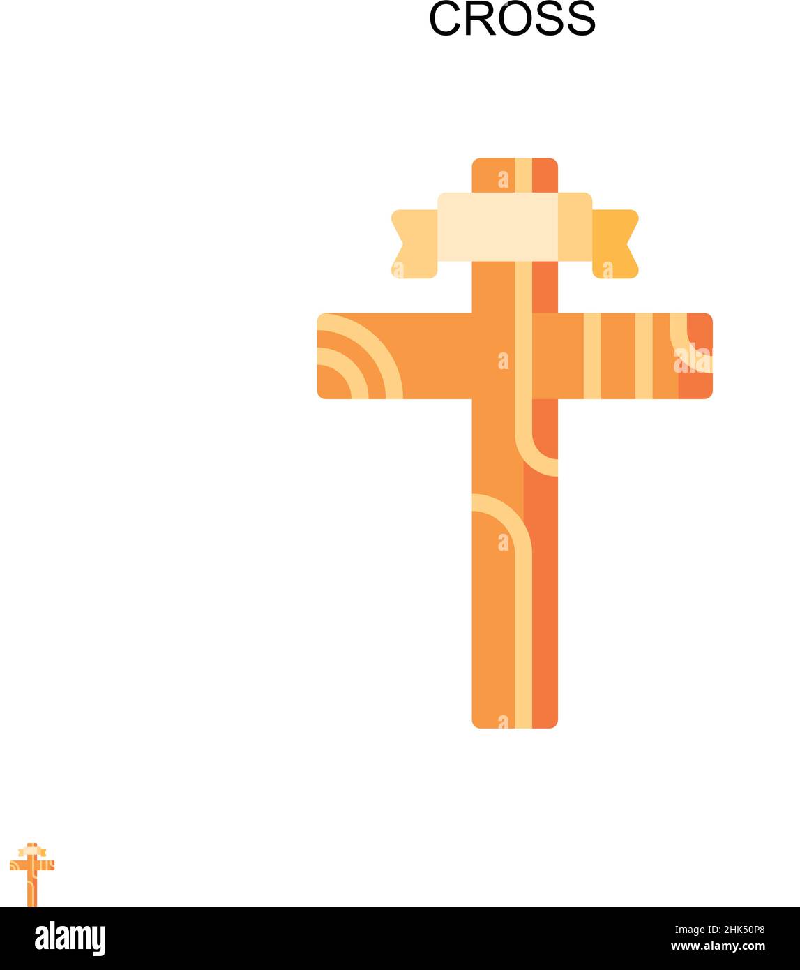 Cross Simple vector icon. Illustration symbol design template for web ...