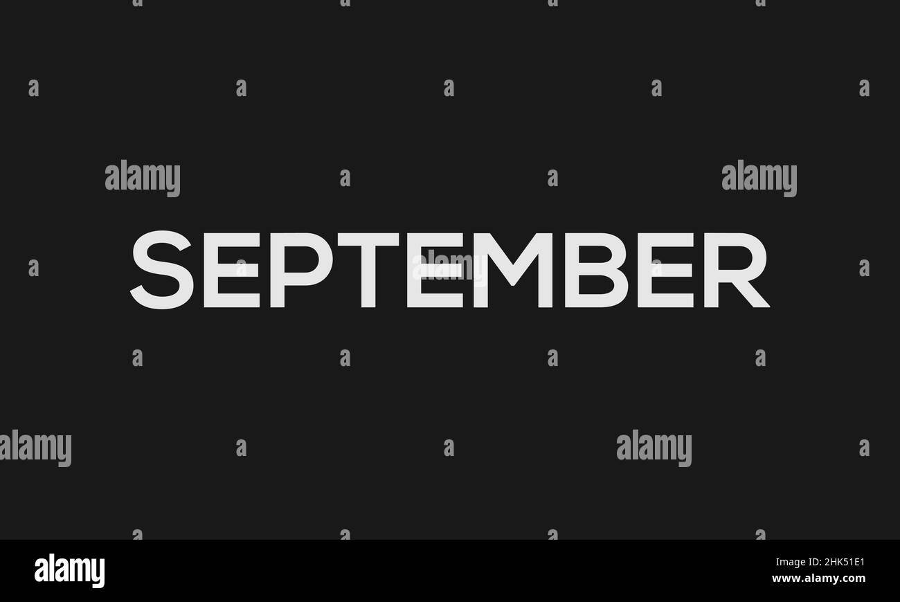 September word Black and White Stock Photos & Images - Alamy