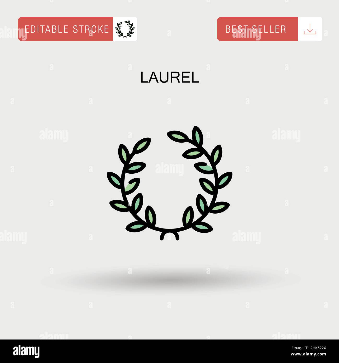 Laurel Simple vector icon Stock Vector Image & Art - Alamy