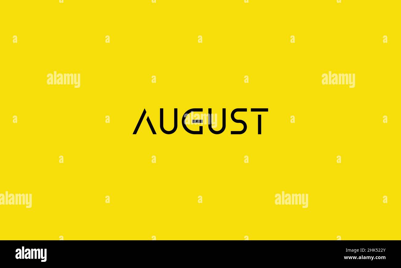 Word AUGUST in letters - Initial vector design - Premium Icon, Logo ...