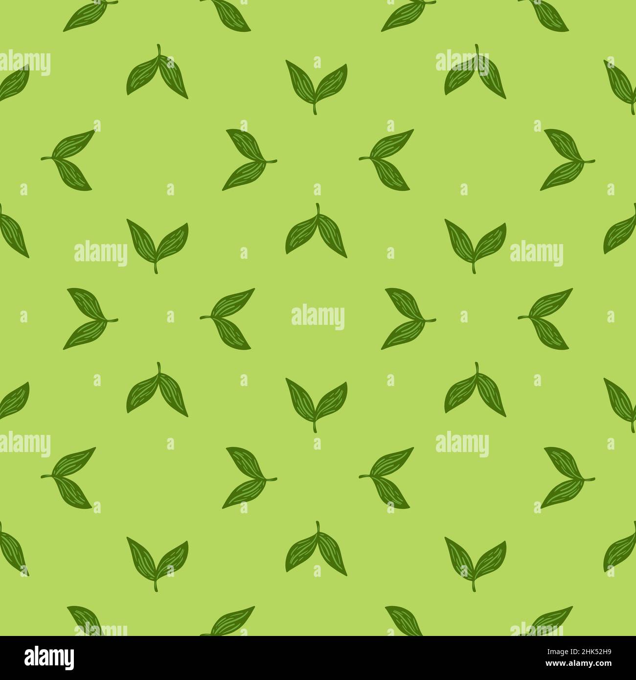 Geometric ornate style seamless pattern with simple leaf ornament ...