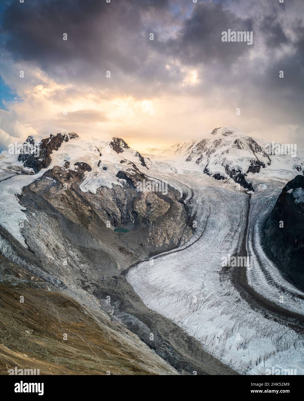 Lyskamm massif gorner glacier hi-res stock photography and images - Alamy