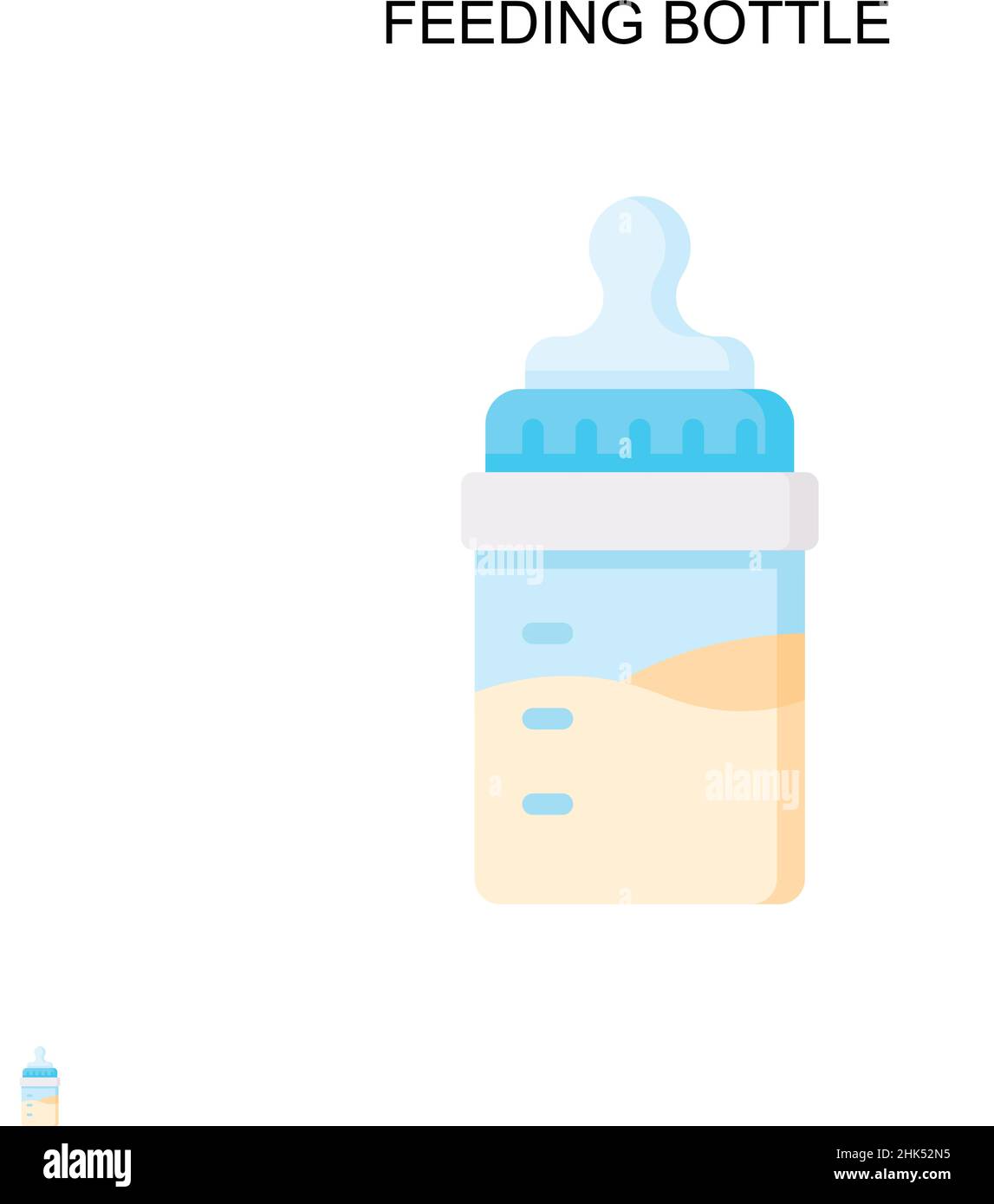 Feeding bottle Simple vector icon. Illustration symbol design template ...