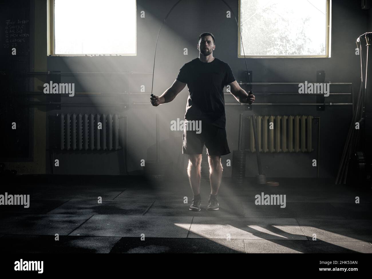 Sportive man daily cardio hi-res stock photography and images - Alamy