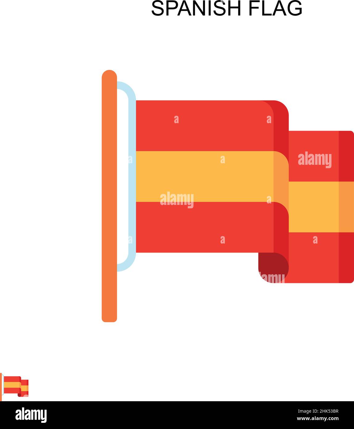 Spanish flag Simple vector icon. Illustration symbol design template ...