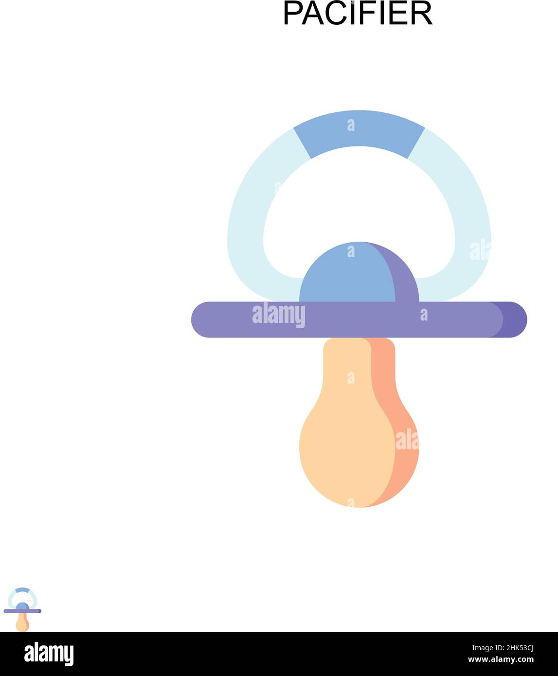 Pacifier Simple vector icon. Illustration symbol design template for ...