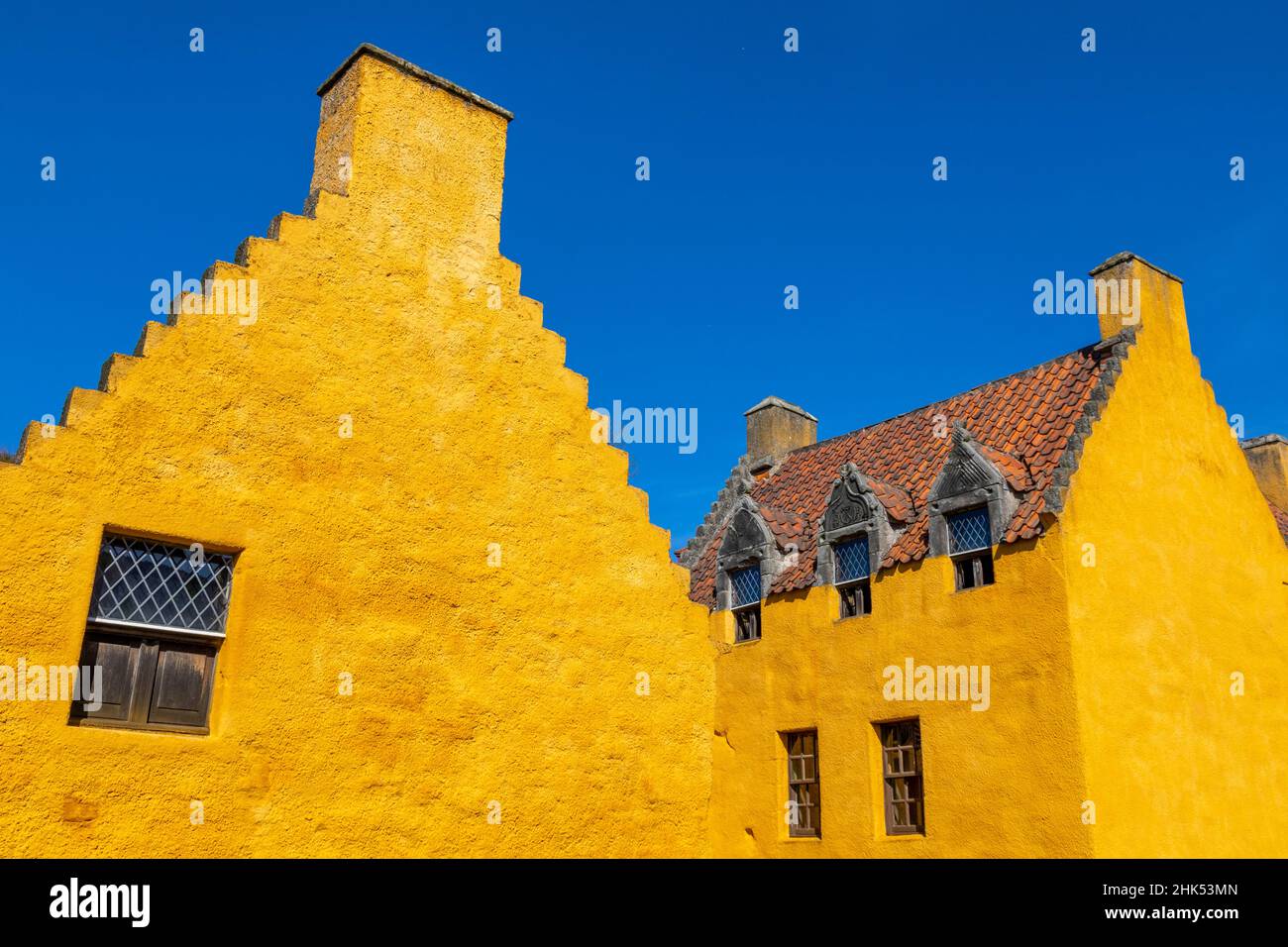 Culross Palace, crow step gable, Culross, Fife, Scotland, United ...