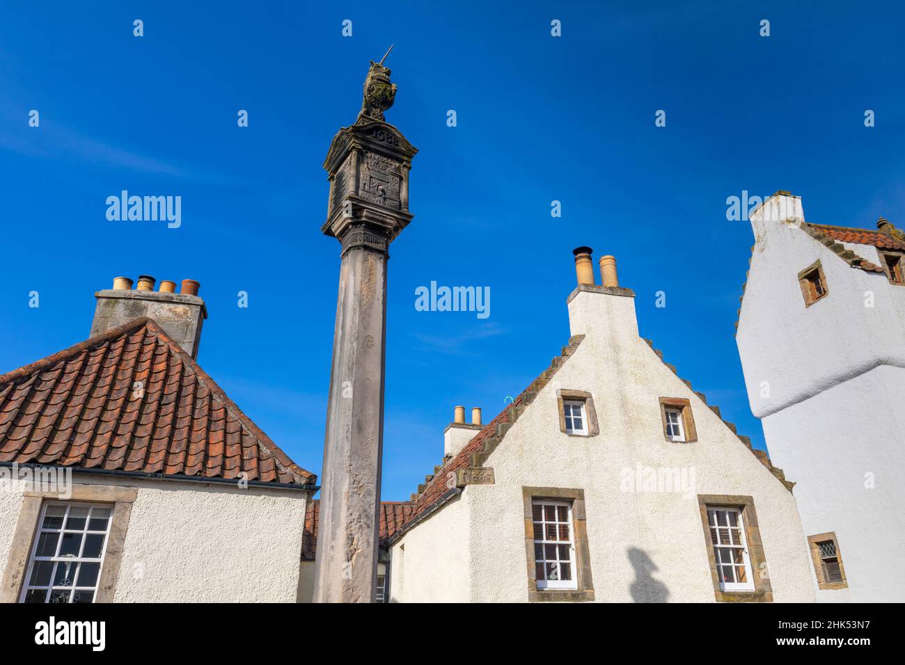 Mercat Cross, Culross, Fife, Scotland, United Kingdom, Europe Stock ...