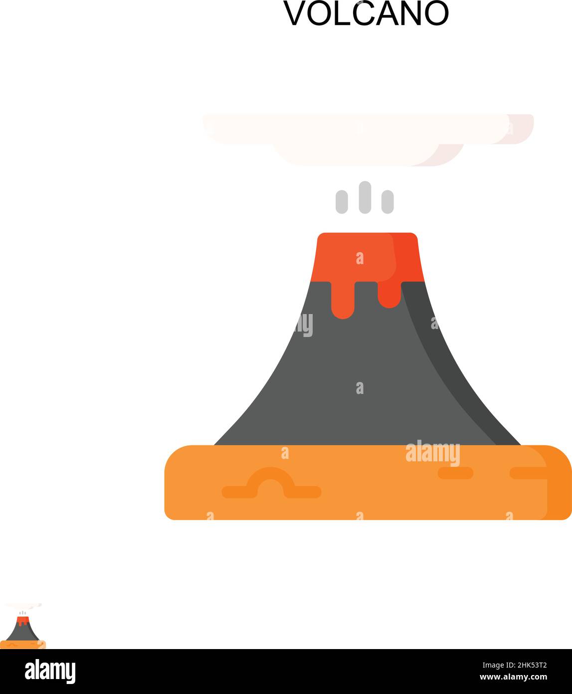 Volcano Simple vector icon. Illustration symbol design template for web ...