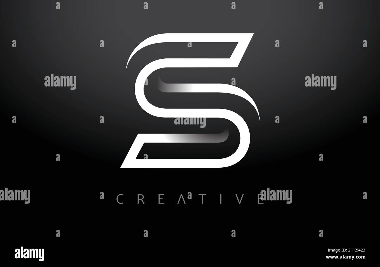 S Logo Letter Icon monogram. s Letter Design with White Line monogram ...