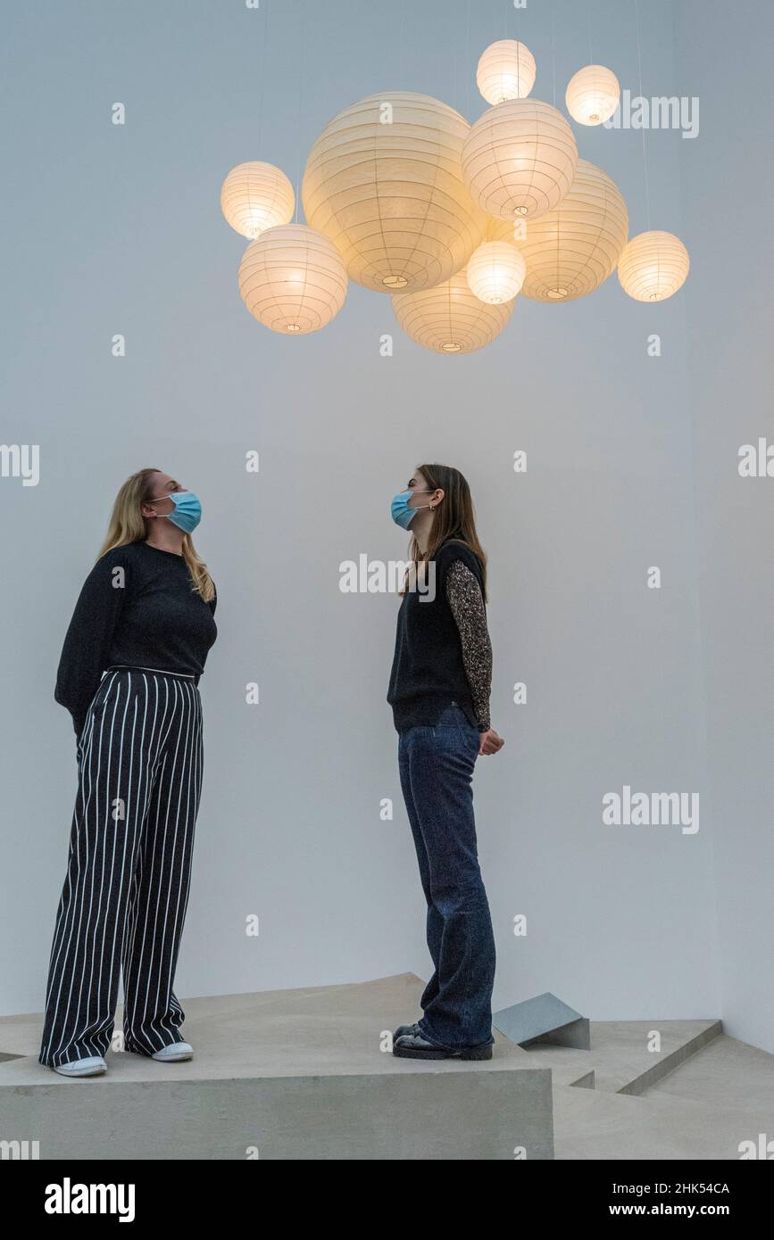 London, UK. 2 February 2022. Staff members pose with “Akari Cloud ...