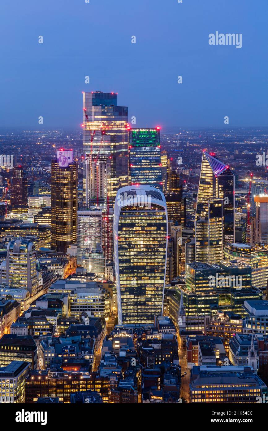 High rise skyscraper skyscrapers building buildings dusk hi-res stock ...