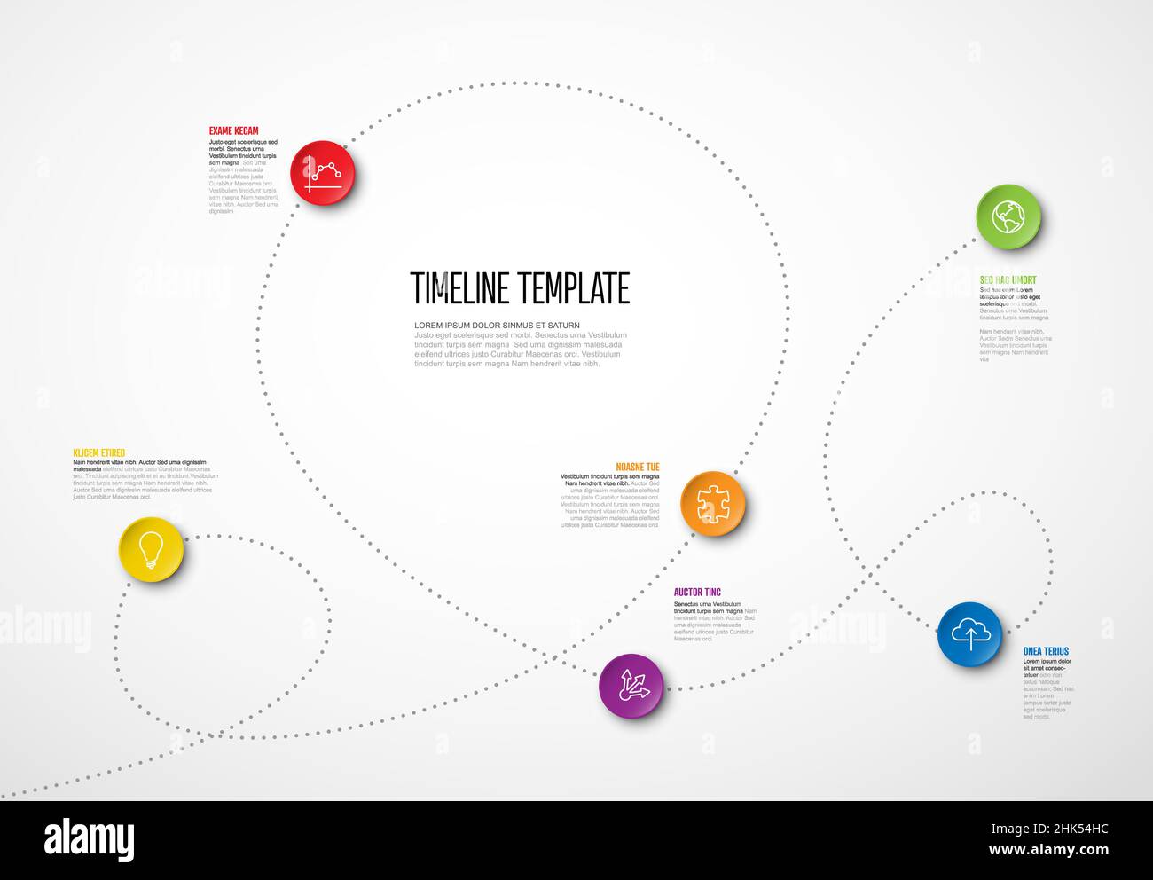 Vector Infographic timeline report template with icons and simple ...