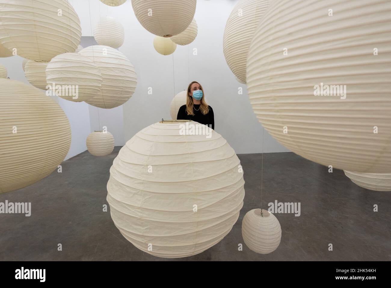 London, UK. 2 February 2022. A staff member poses with “Akari Cloud ...