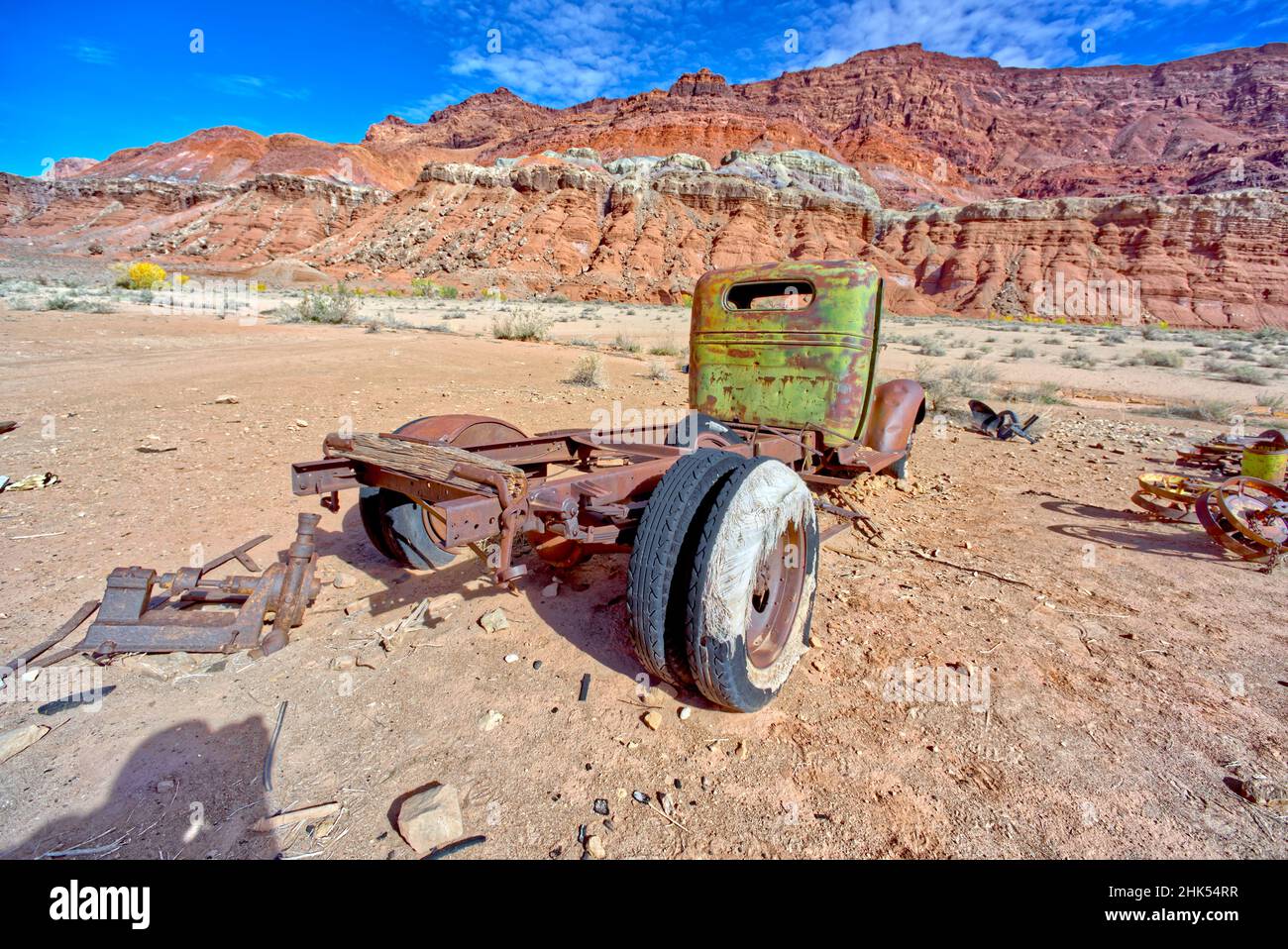 Antique truck at Lonely Dell Ranch, Vermilion Cliffs National Monument ...