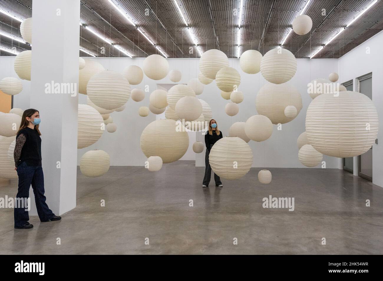 London, UK. 2 February 2022. Staff members pose with “Akari Cloud ...