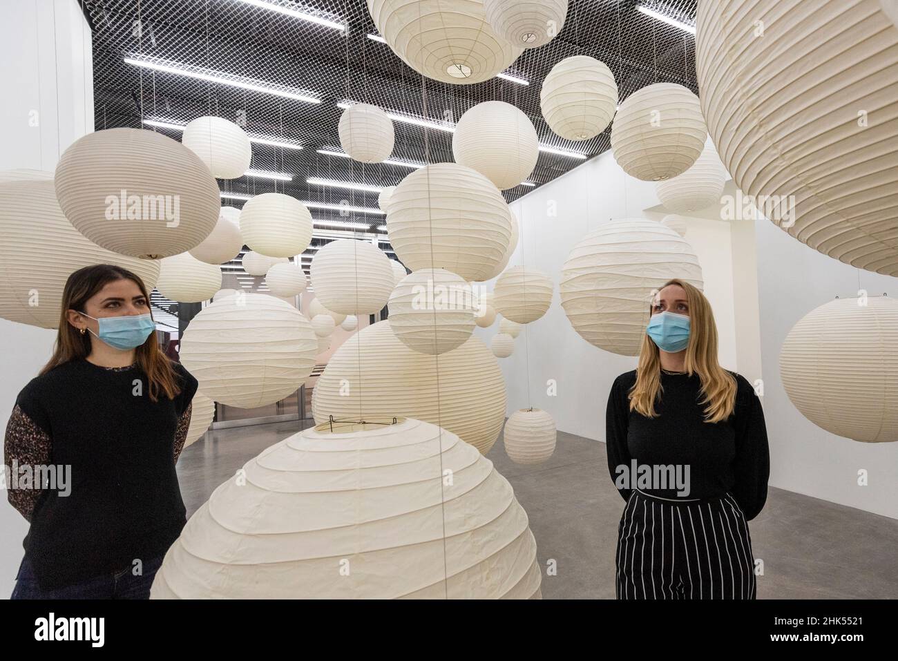 London, UK. 2 February 2022. Staff members pose with “Akari Cloud ...