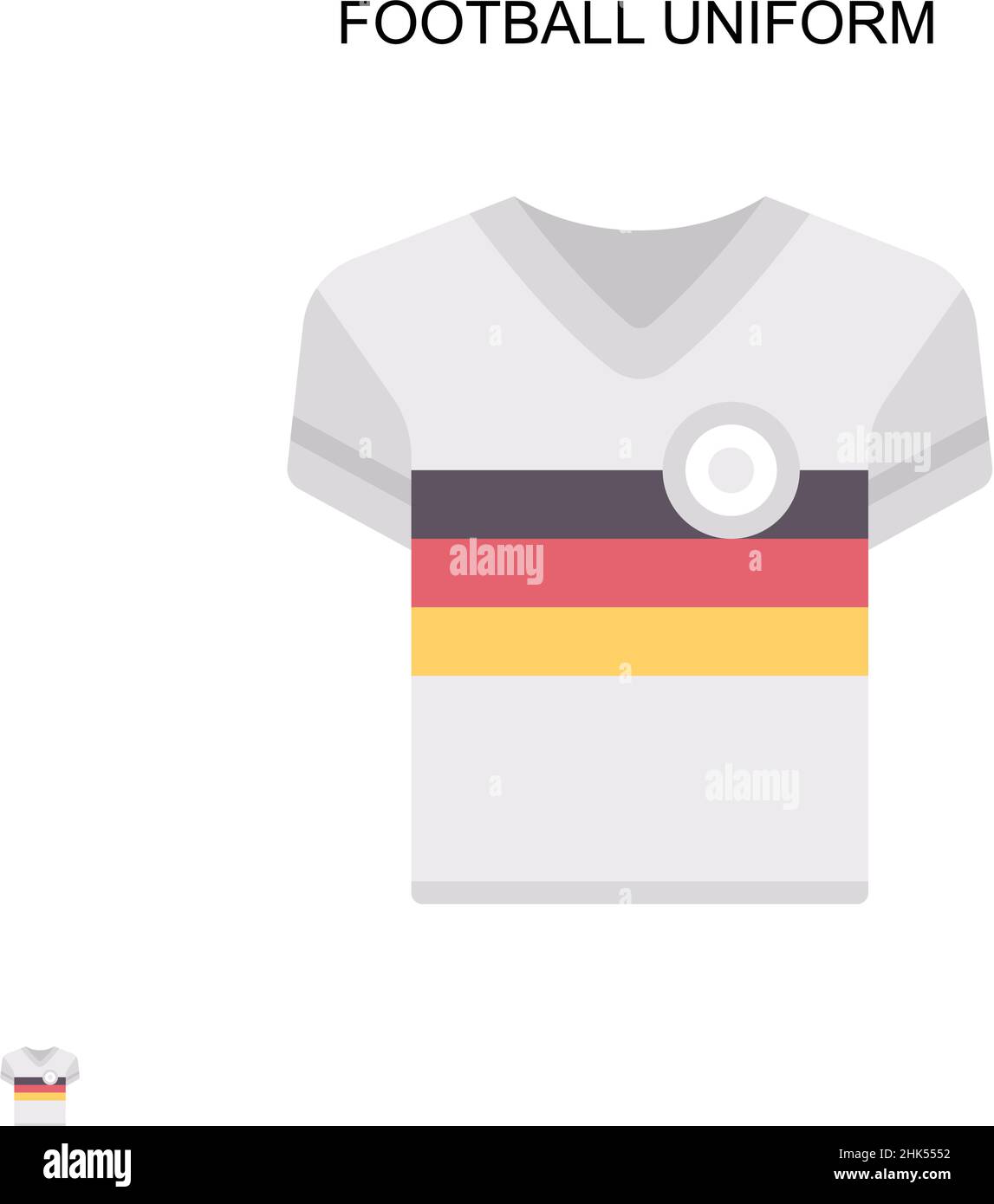 Football uniform Simple vector icon. Illustration symbol design ...
