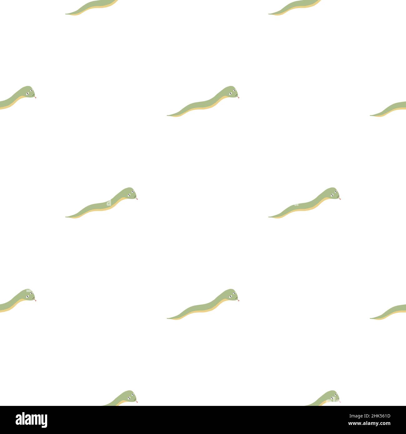 Minimalistic style seamless pattern with green little worm silhouettes ...