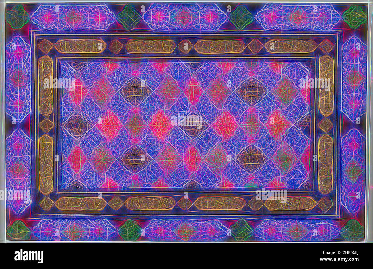 Inspired by Inside Half of a Book Cover, Tooled leather, gilt paper ...