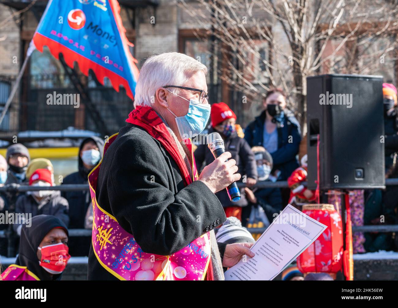 New York City, USA. 01st Feb, 2022. Senator Brian Kavanagh attends the ...