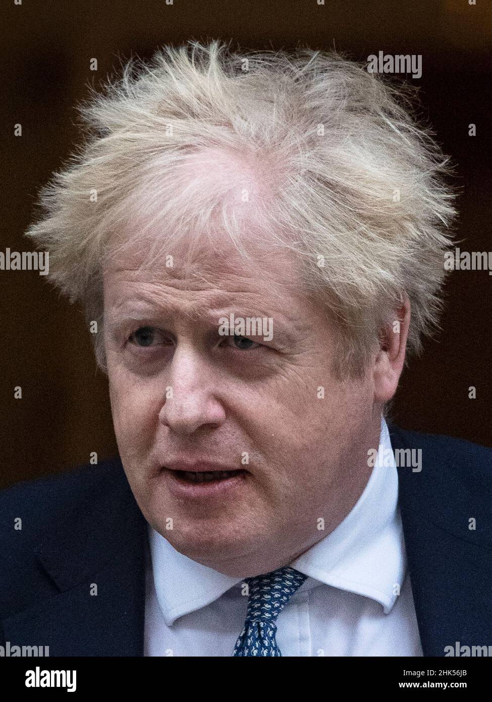 02/02/2022. London, UK. Prime Minister Boris Johnson leaves Number 10 ...