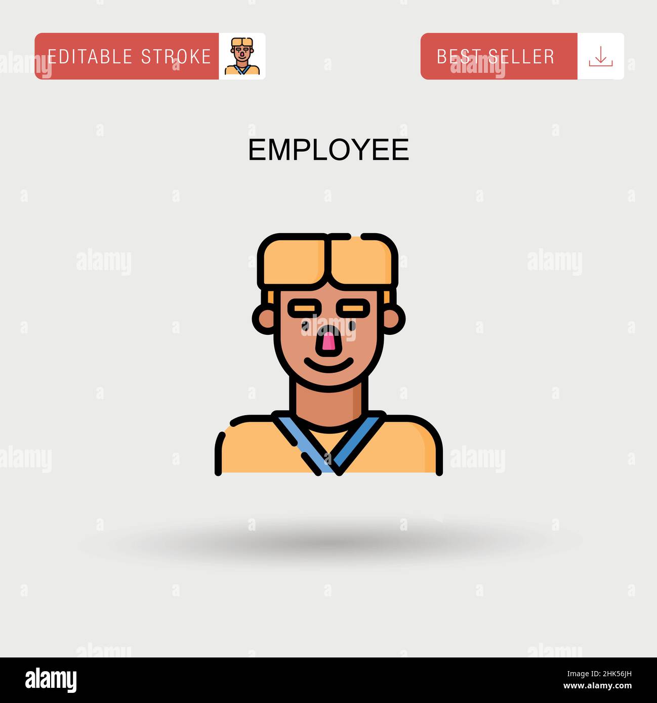 Employee Simple vector icon Stock Vector Image & Art - Alamy