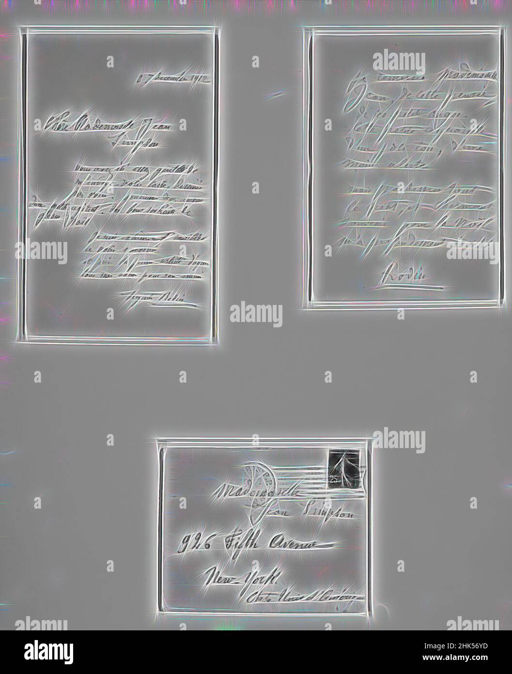 Inspired by Envelope Addressed, in Rodin's Hand, to 'Mademoiselle Jean ...