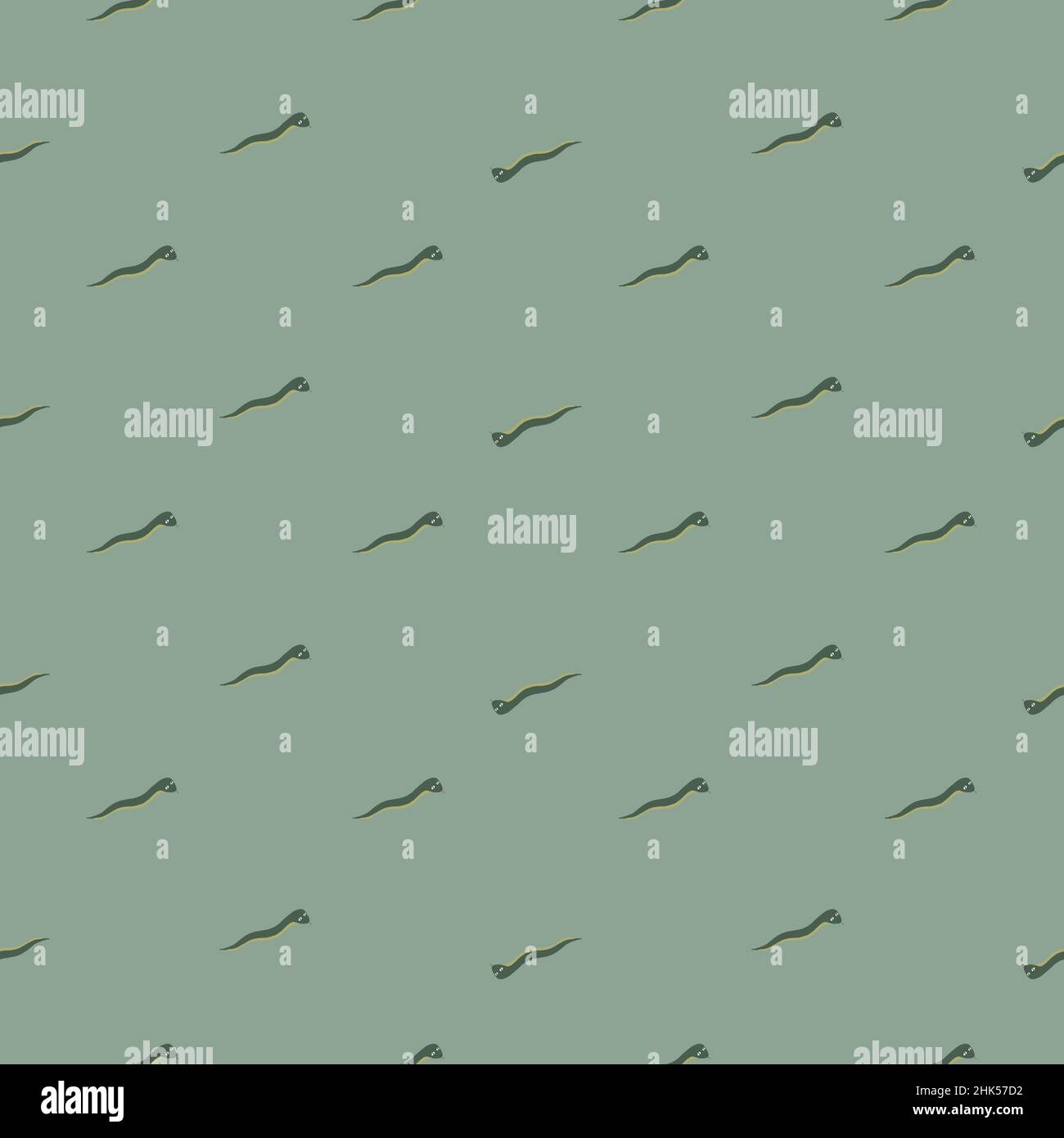 Simple minimalistic style seamless pattern with little worms shapes ...