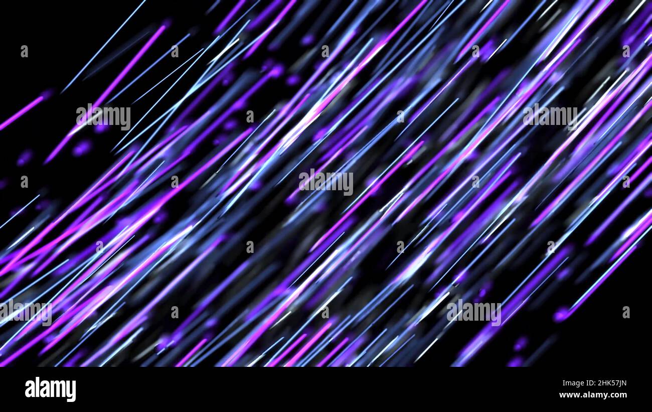 Beautiful curving stream of colored stripes on black background ...