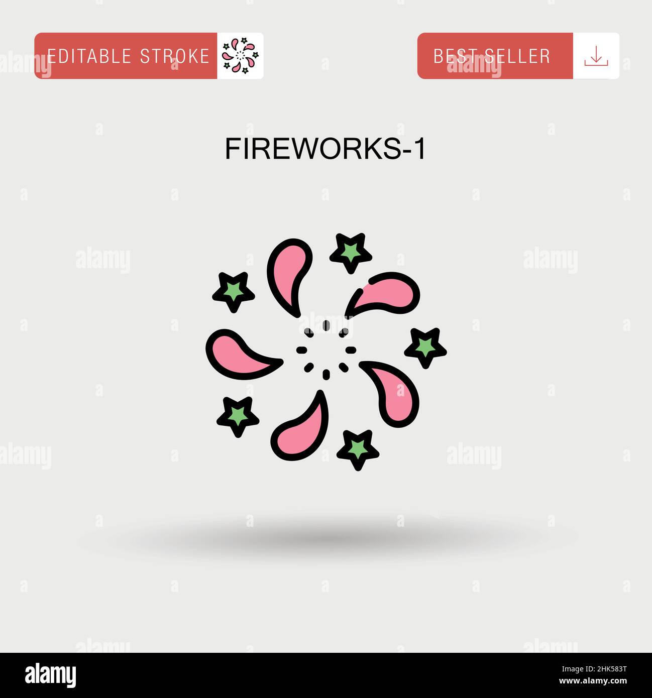 Simple outline fireworks vector hi-res stock photography and images - Alamy
