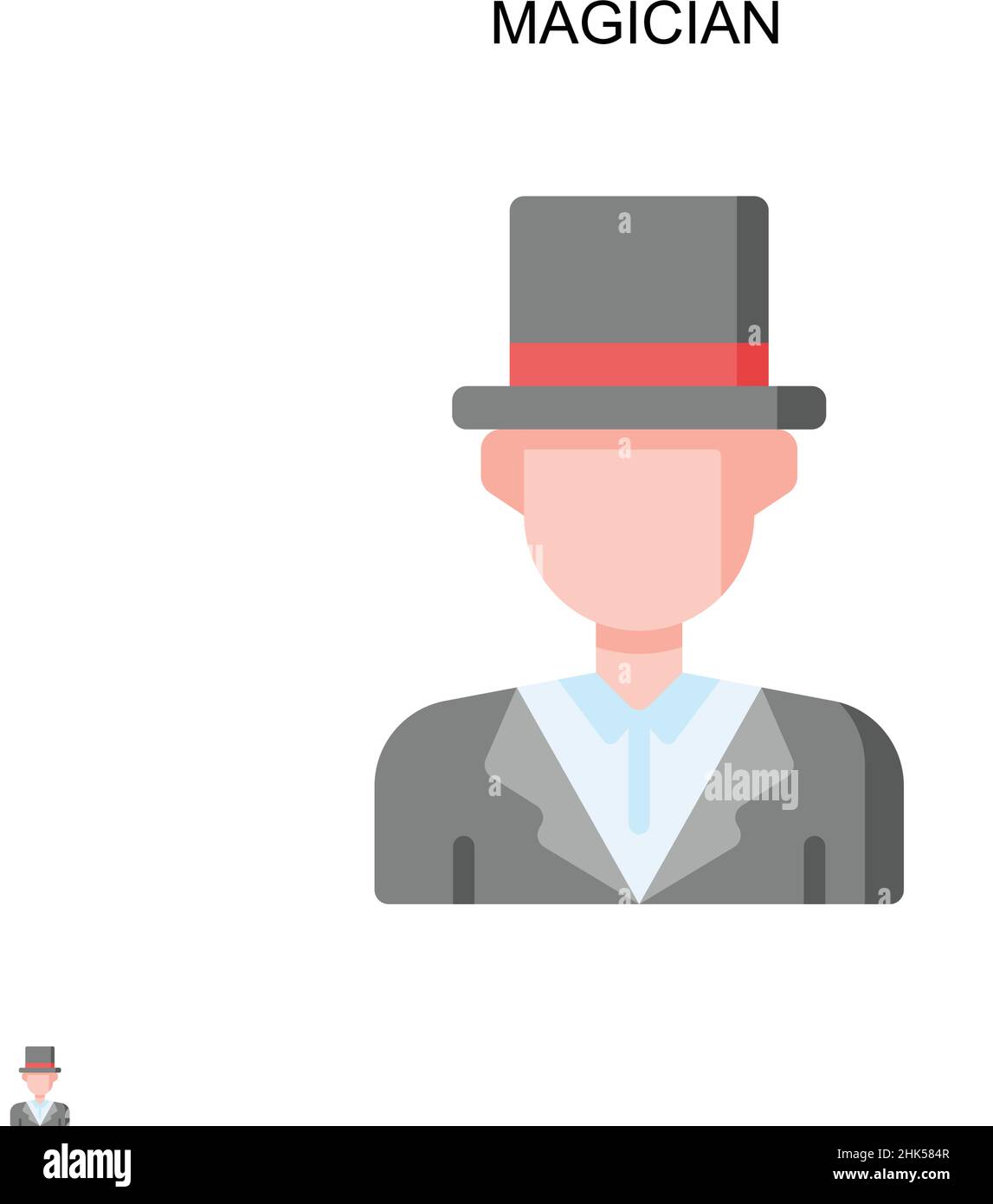 Magician Simple vector icon. Illustration symbol design template for ...