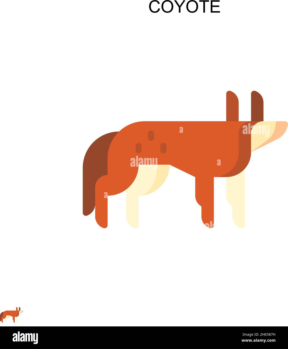 Coyote Silhouette Cut Out