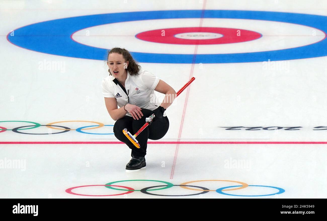 Great Britains Jennifer Dodds during the Mixed Doubles Round Robin ...