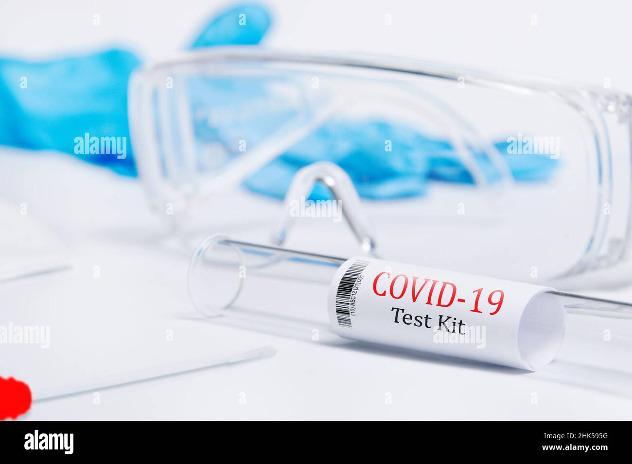 Kit tested Covid-19 , Coronavirus symptoms medical concept with PPE and ...