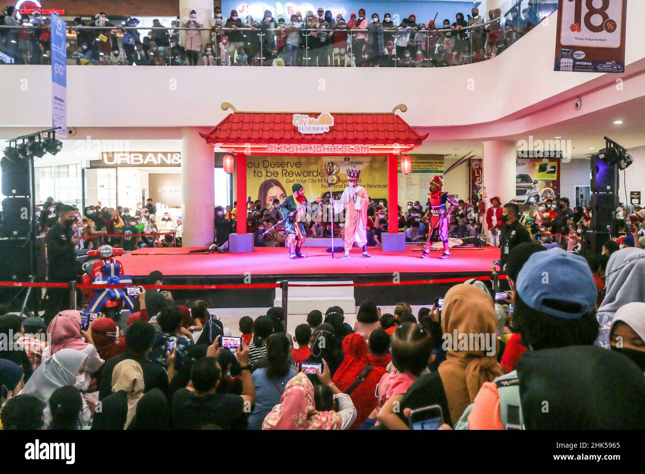 West Java, Indonesia on February 1, 2022. A group of people use a ...