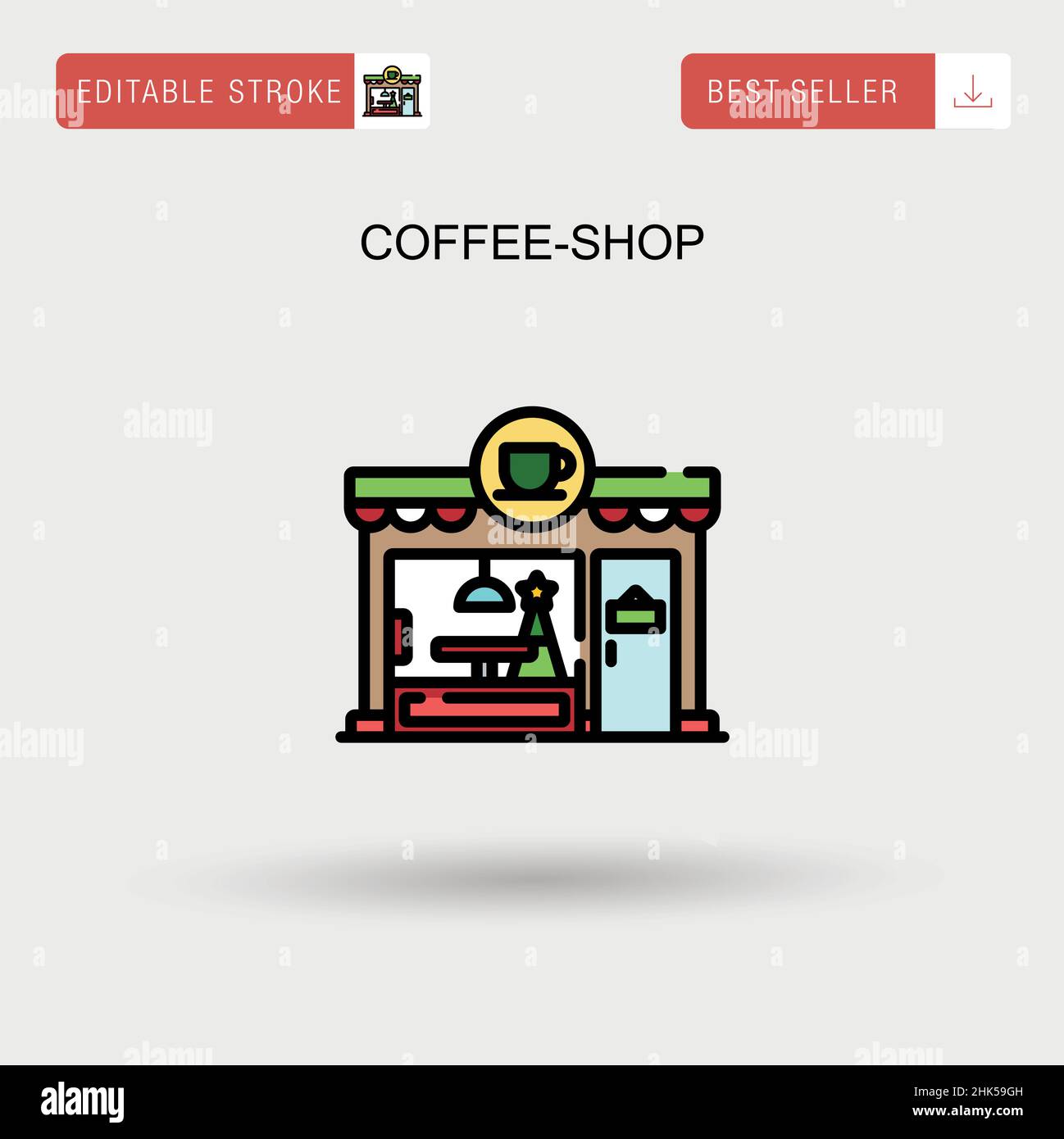 Coffee-shop Simple vector icon Stock Vector Image & Art - Alamy