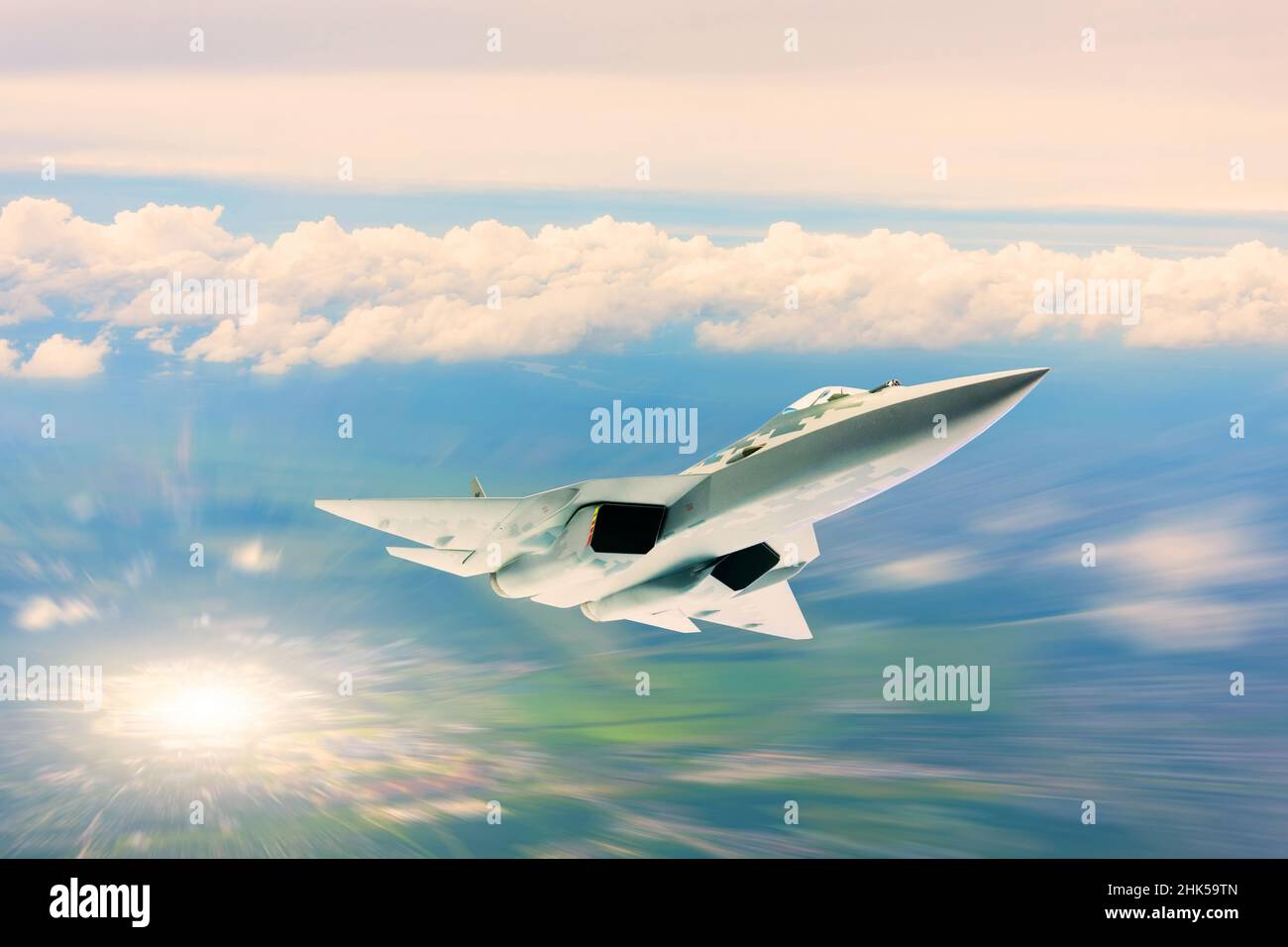 Fighter jet plane in flight motion blur, military aircraft, army ...