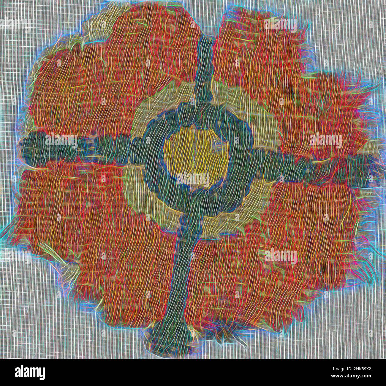 Inspired by Rosette Fragment, Coptic, Flax, wool, 5th-7th century C.E ...